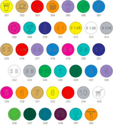 Embossed Plastic Tokens - Akorbel supplier and distributor of custom ...